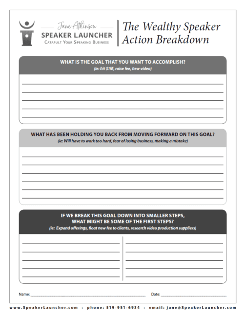 Wealthy Speaker Action Breakdown - Jane Atkinson